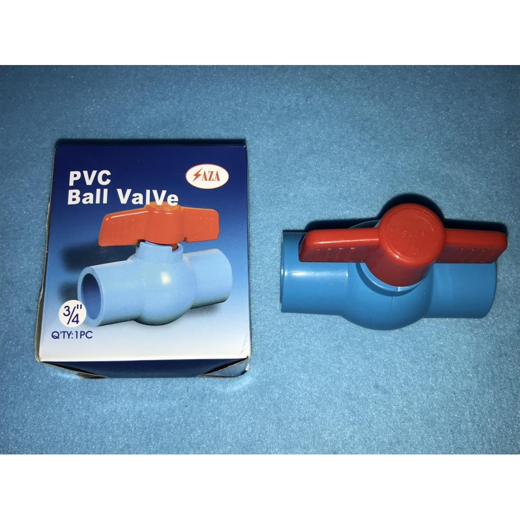 บอลวาล์ว SAZA (T634) PVC ขนาด ¾” แบบทากาว บอลวาล์วมาตรฐานส่งออก ปลอดสาร ...
