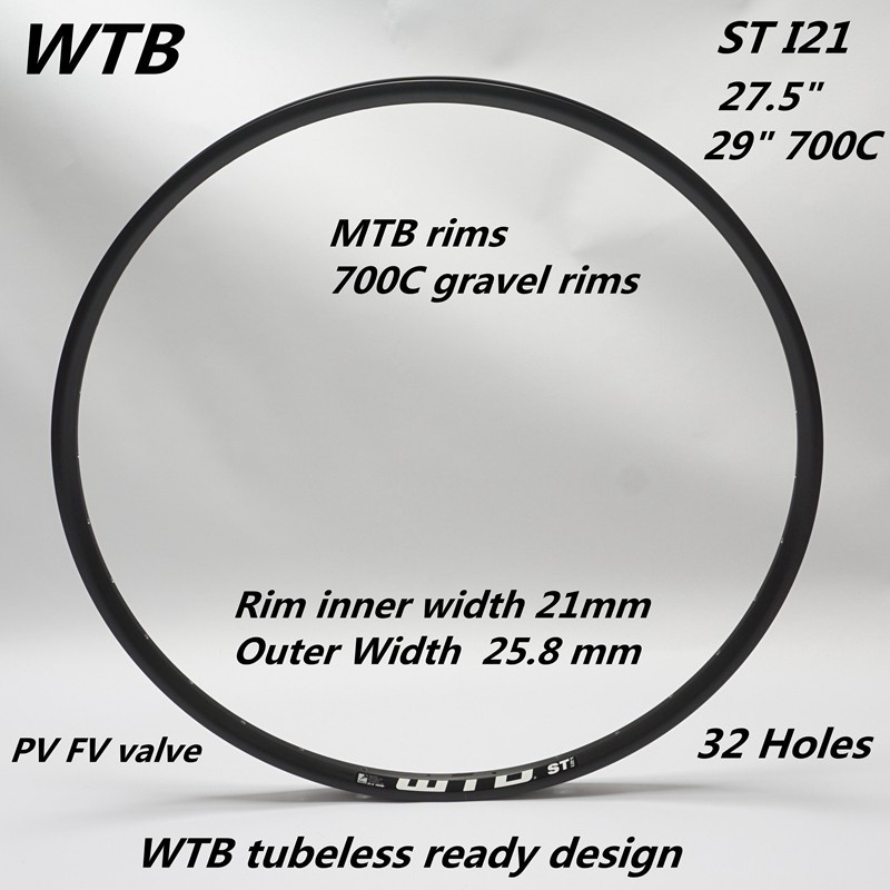 Wtb ใหม่ ST I21 123 I30 TCS 2.0 Tubeless REDAY ขอบวาล์ว PV FV 27.5 นิ้ว 29 นิ้ว 700C 32 หลุม เบา ...