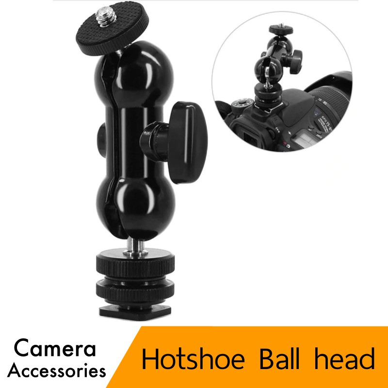 Aluminium Hot Shoe Connector ball head | Shopee Thailand