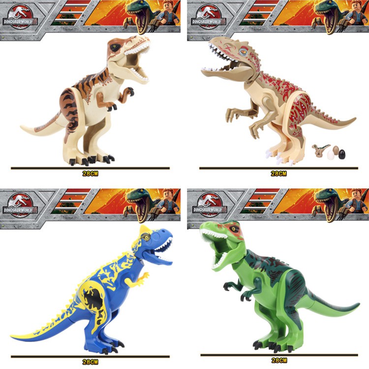 4pcs/sets Lego Dinosaur Big Size Jurassic World Jurassic Park Building ...