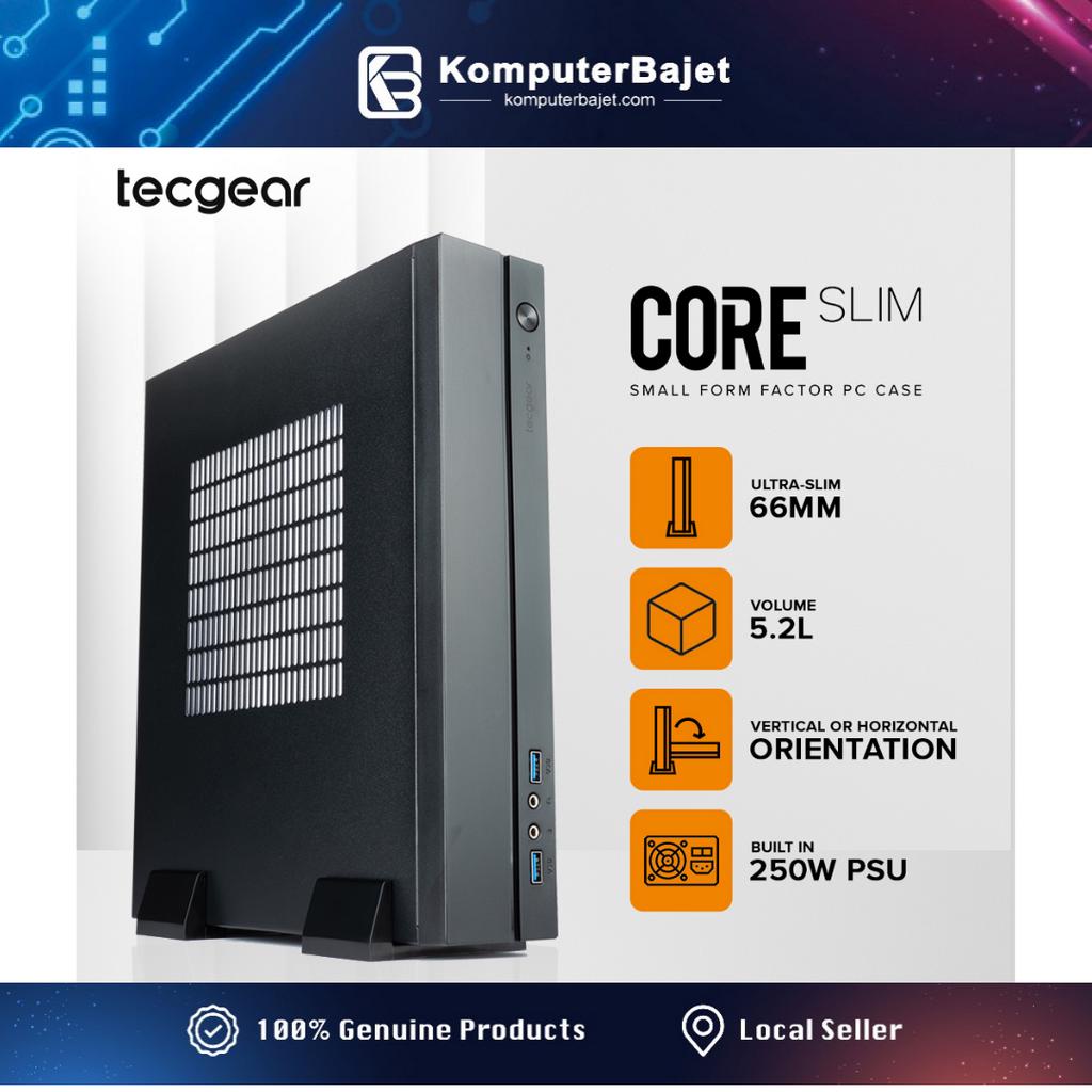 Tecgear CORE SLIM SFF PC CASE พร้อมสร้างในพาวเวอร์ซัพพลาย SMALL FORM FACTOR PC CASE COMPACT PC ...