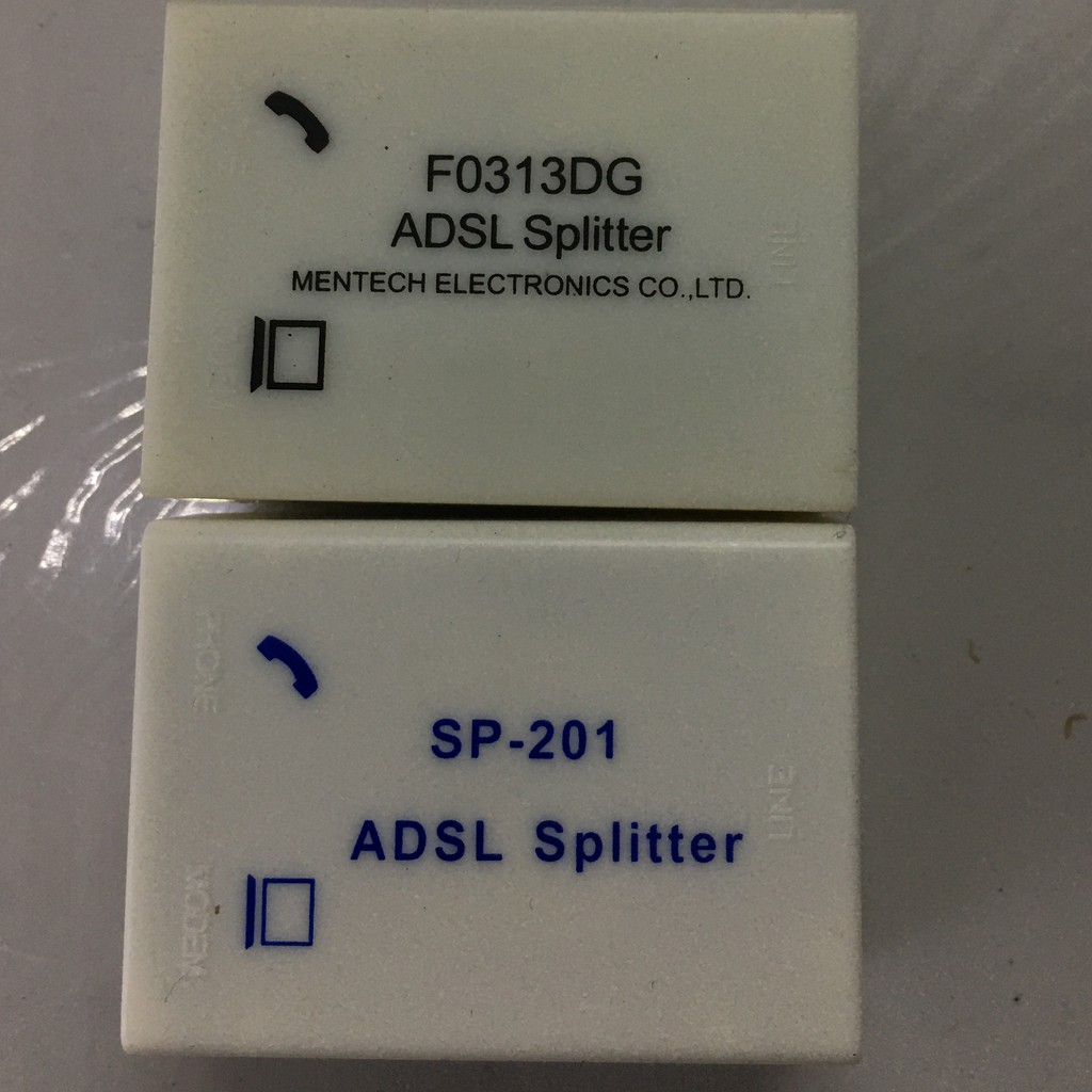 Rj11 SP-201 ADSL POTS SPLITTERสีขาวกล่องAdsl Modem Splitter สัญญานดีได้ ...