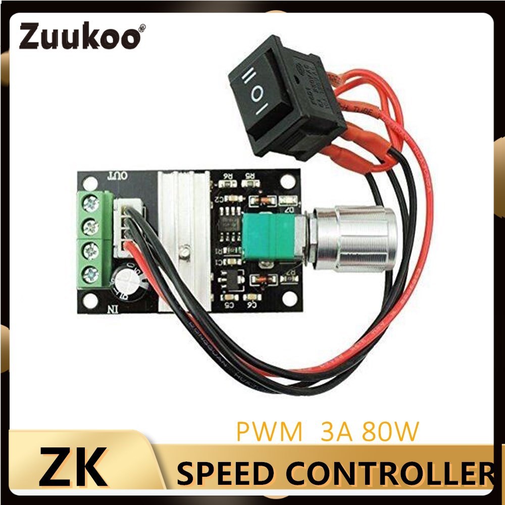 3a 80W Reversible PWM 1203BB DC มอเตอร์ควบคุมความเร็วปรับ 6 V/12 V/24 V ...