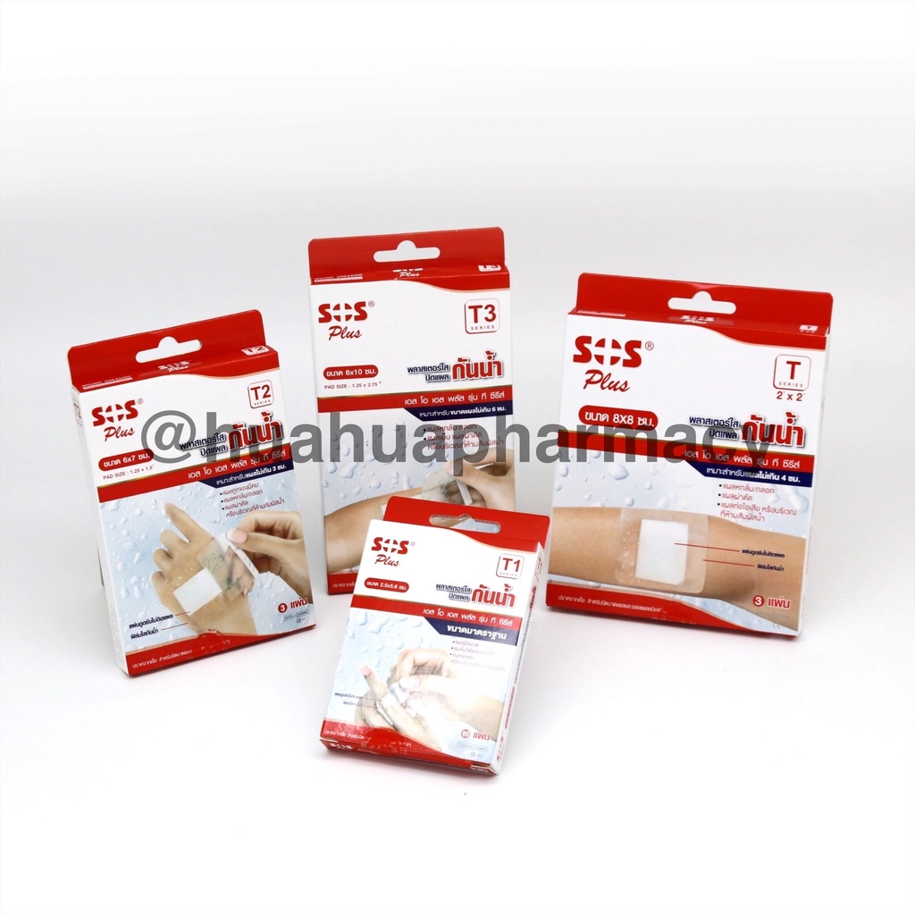 SOS พลาสเตอร์ใส ปิดแผล กันน้ำ พร้อมแผ่นดูดซับ Wound Dressing Waterproof ...
