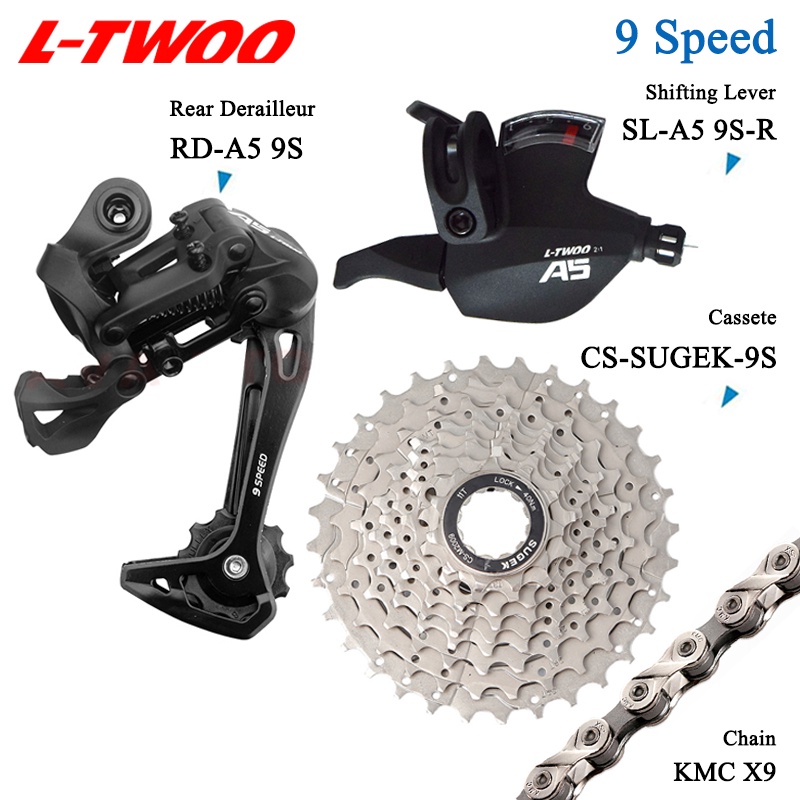 LTWOO-A5-1X9S-Groupset คันเกียร์ 9 สปีด (พร้อมจอแสดงผลเกียร์)-derailleur cassette 32T-34T-36T ...