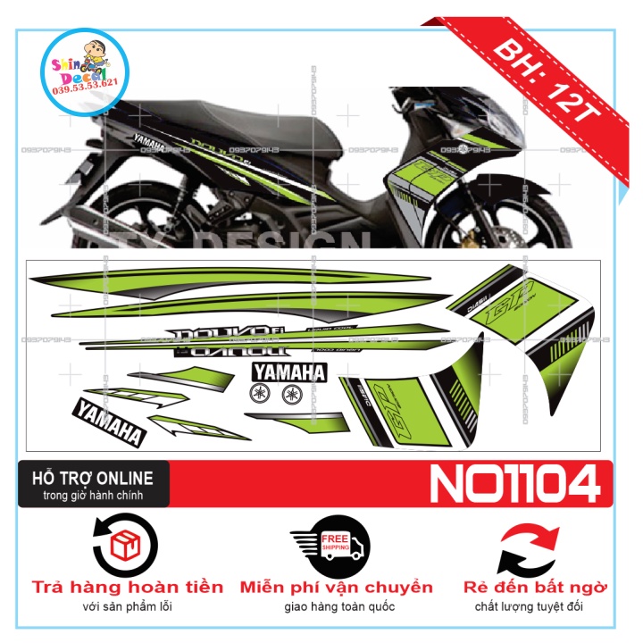NOUVO 4 LX CAR STICKER สติ๊กเกอร์ติดรถสีดํา -- SHIN DECAL 2 | Shopee ...