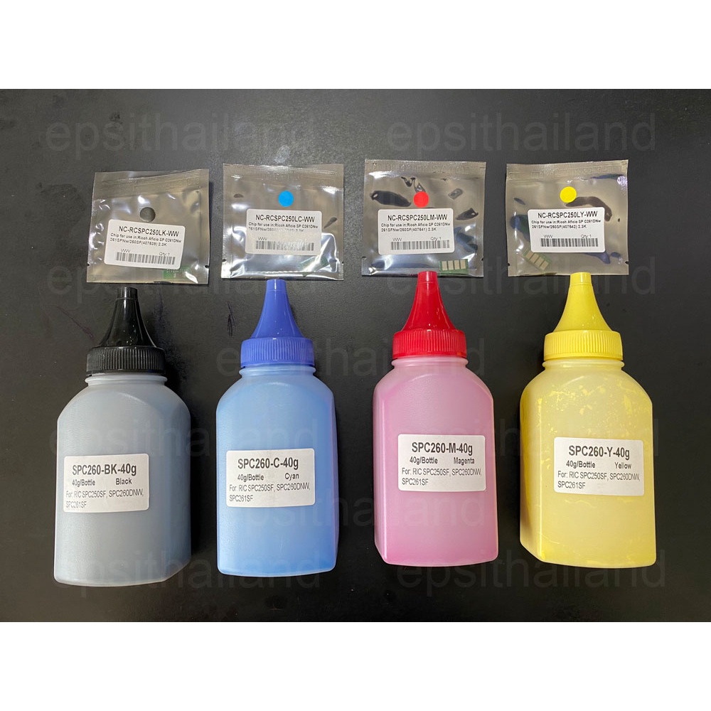 TONER REFILL + CHIP FOR RICOH Aficio SP C250 / C260 / C261 | Shopee ...