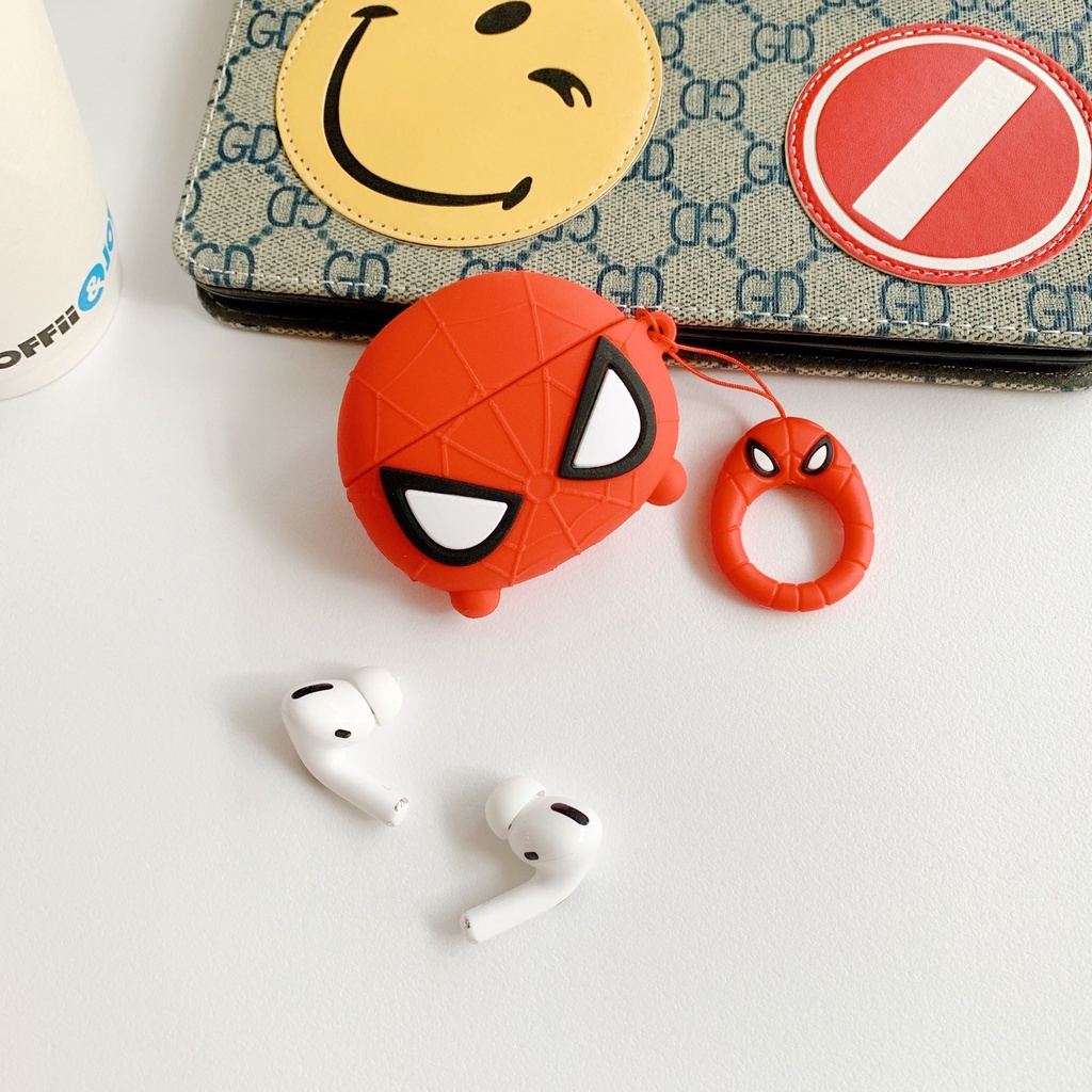 Gen 3 Air Pods Pro เคสซิลิโคน Spider-Man Tws ฝาครอบหูฟังพร้อมตะขอคาราบ ...
