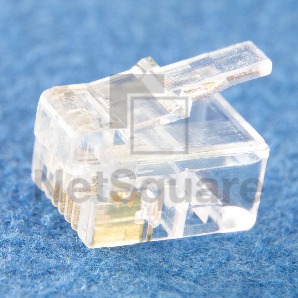 หัวโทรศัพท์ 6P6C RJ11 6pin Modular jack for telephone | Shopee Thailand