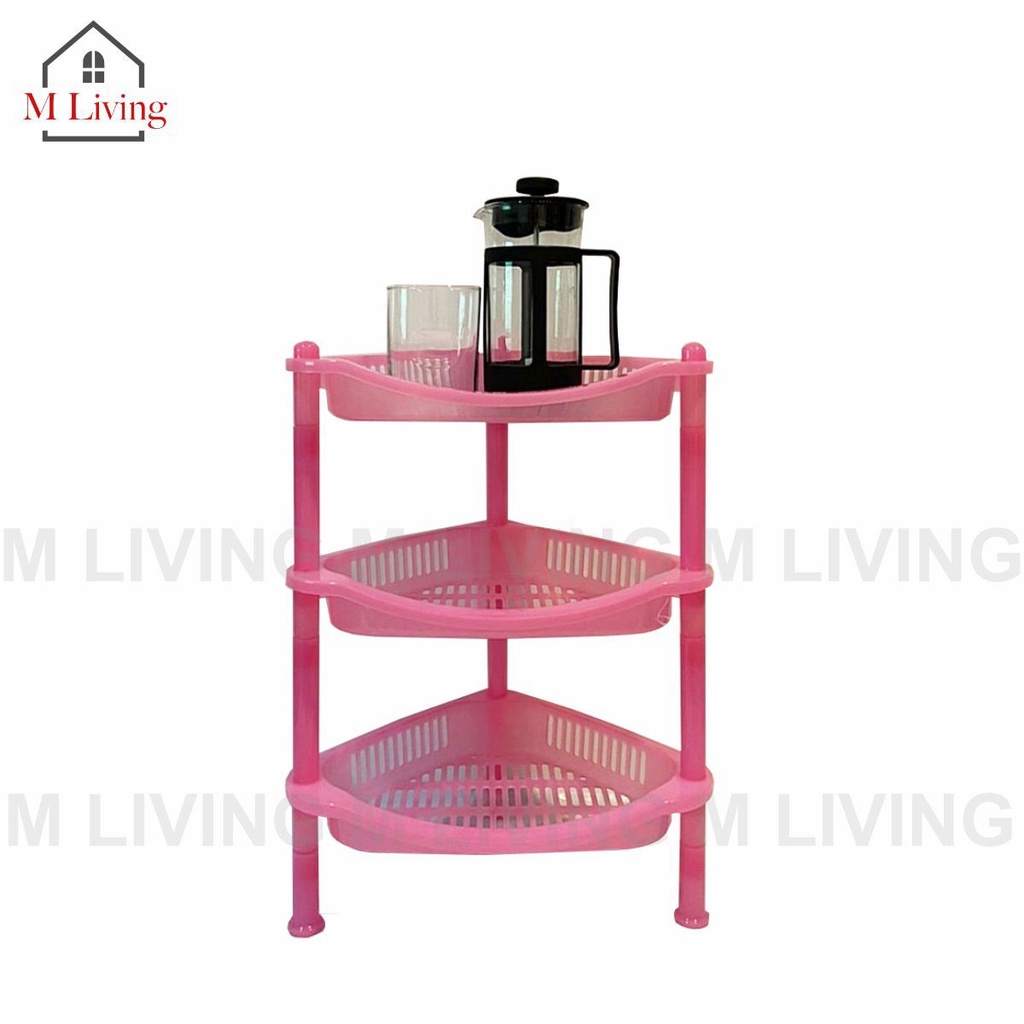 M Living 268 ชั้นวางของ ชั้นวางเข้ามุม พลาสติก มีให้เลือก 3 ขนาด B8