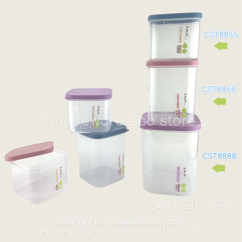 TUPPERWARE Lava กล่องพลาสติก อเนกประสงค์ CST8855 CST8866 CST8877 ...