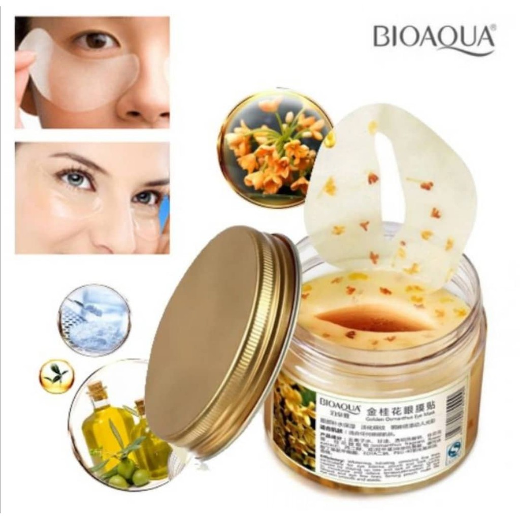 Bioaqua Gold Foil Osmanthus Eye Mask คอลลาเจนโปรตีน Anti Aging ...