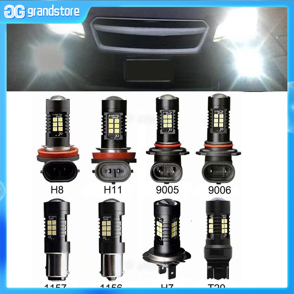 GS หลอดไฟ LED ไฟตัดหมอกรถอัตโนมัติ DRL H7 H8 H11 9005 9006 1156 BA15S 1157 BAY15D T20 7443 ...