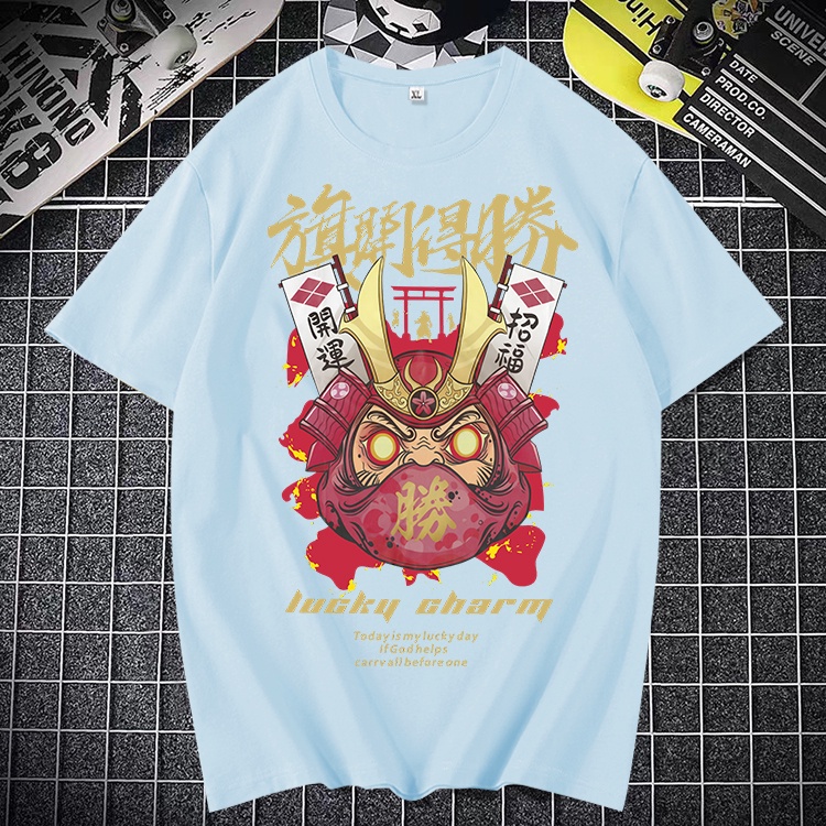 D129 (พร้อมส่ง）เสื้อยืดแขนสั้ง สำหรับชายและหญิง.ลายแฟชั่งนานาชาติ ใส่ ...