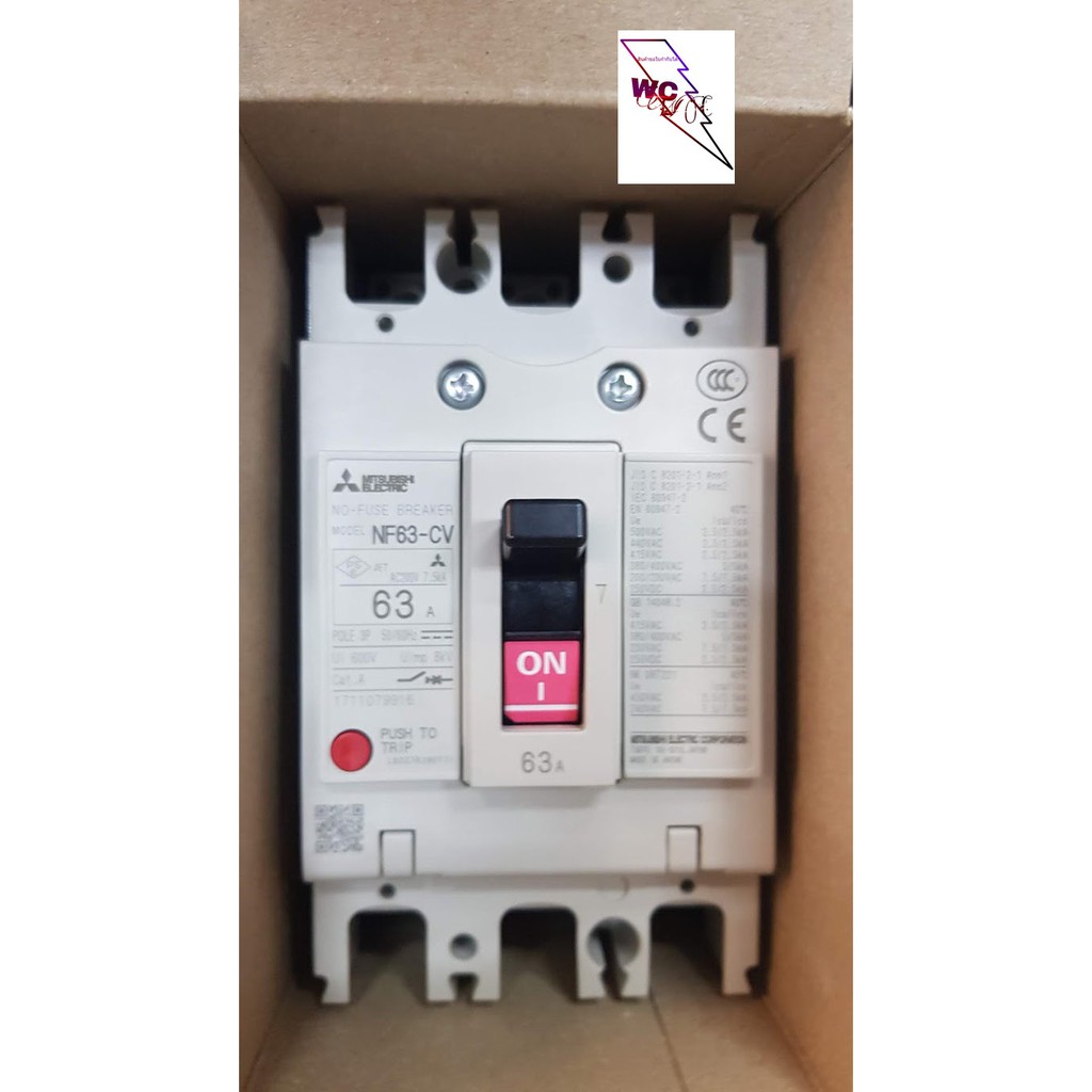 เบรกเกอร์ มิตซูบิชิ 3เฟส Mitsubishi 3P NF63 40A 50A 60A ออกบิลใบกำกับ ...