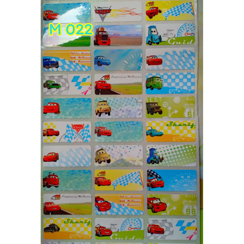 sticker name กันน้ำ สติ๊กเกอร์ชื่อ สติ๊กเกอร์เนม กันน้ำ M22 Cars ...