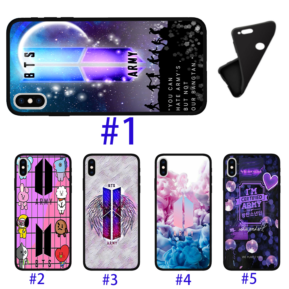 เคสโทรศัพท์มือถือ ยางซิลิโคนนิ่ม กันกระแทก ลายโลโก้ Bts Army สําหรับ