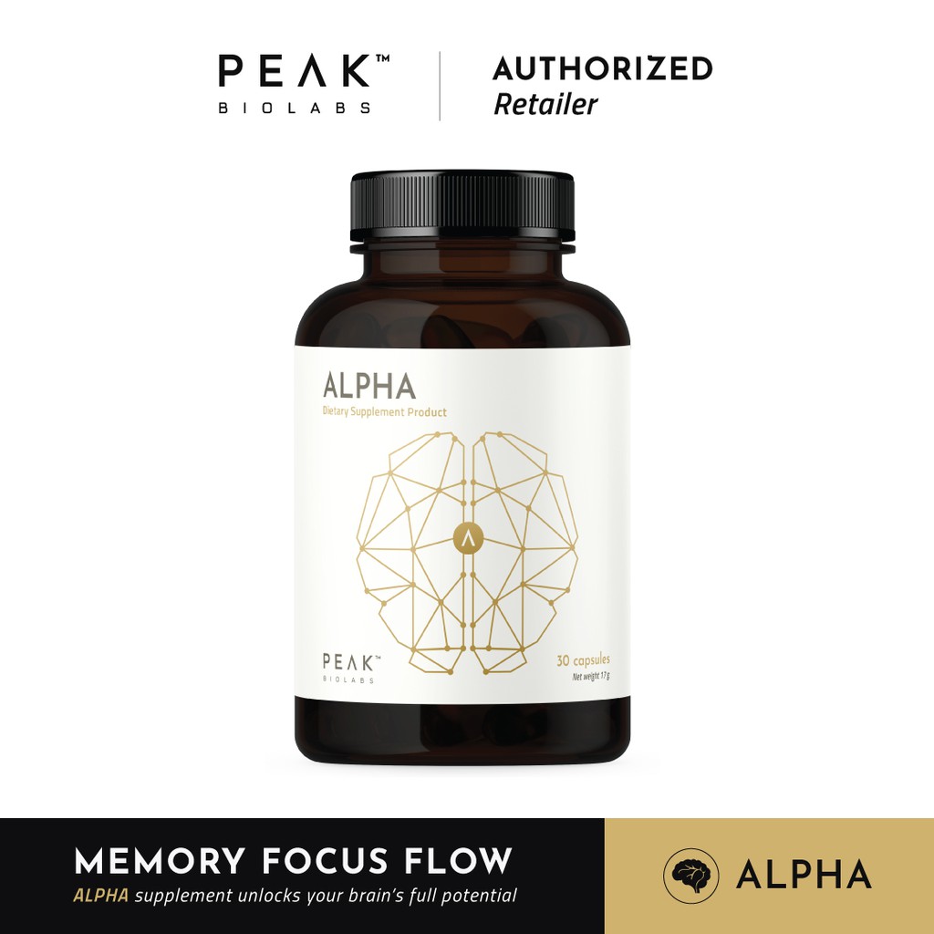 PEAK Alpha อาหารเสริมเพิ่มประสิทธิภาพการทำงานของสมอง | Shopee Thailand