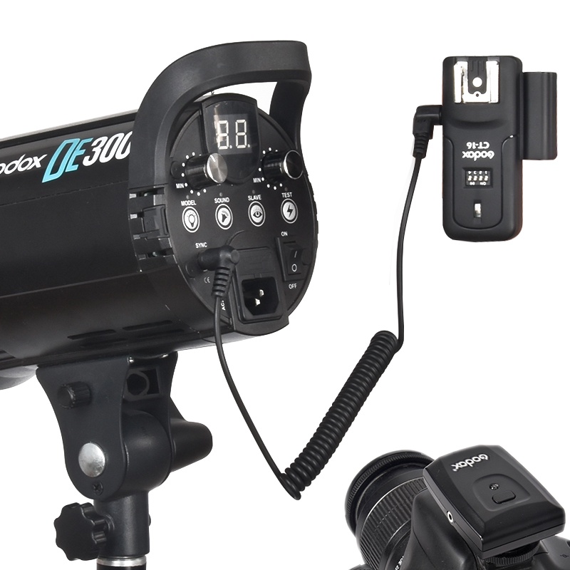 Godox CT16 แฟลชทริกเกอร์รองเท้าร้อนไฟกระพริบสตูดิโอแสงยิงกลางแจ้งแสงท ...