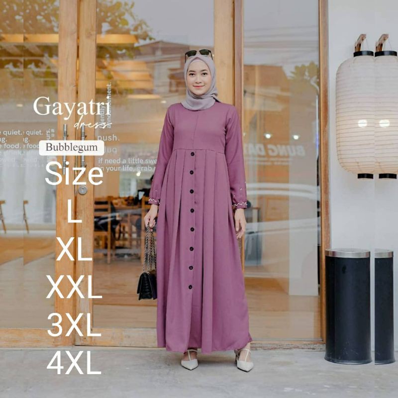 ชุด GAYATRI Jumbo GAMIS. Ns FC Najibah LATEST Gamis Syari asdf | Shopee ...