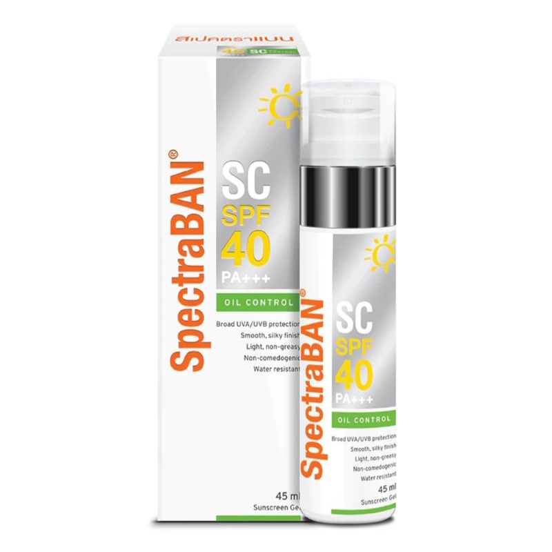 SpectraBAN SC SUNSCREEN SEBUM CONTROL GEL SPF 40 PA+++ (PPD 13) 45 ml ...