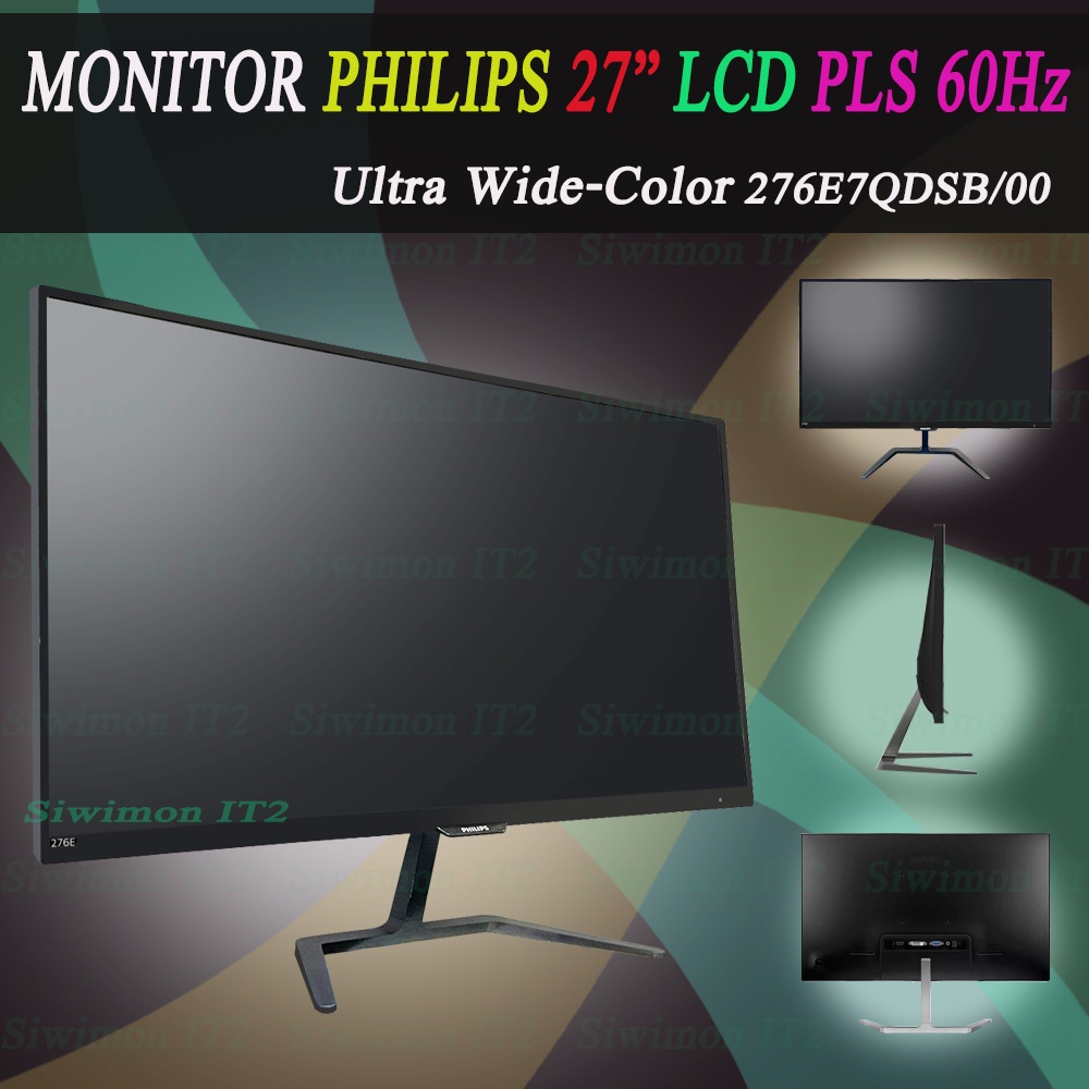 จอมอนิเตอร์ PHILIPS 27นิ้ว LCD 60Hz พร้อมUltra Wide Color | Shopee Thailand