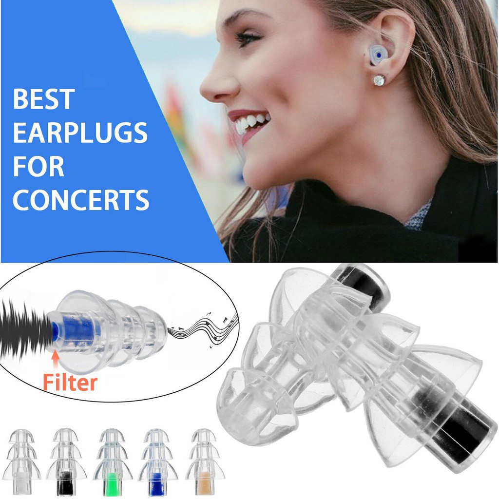 High Fidelity Silicone Musician Filter Earplugs Noise Reduction ...