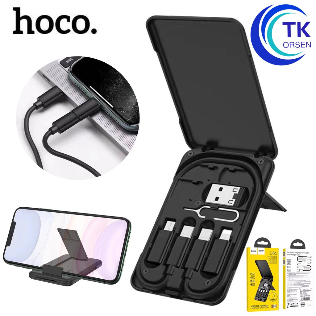 Hoco U86 5 In 1 3 A สายชาร์จโทรศัพท์มือถือ Micro + Type C ใช้สําหรับ iP ...