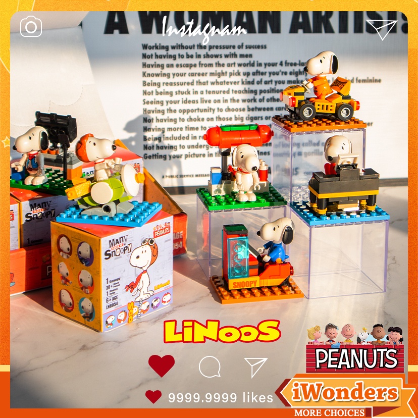 Snoopy Creative MOC Building Blocks Charlie Browns Good Friend PEANUTS ...