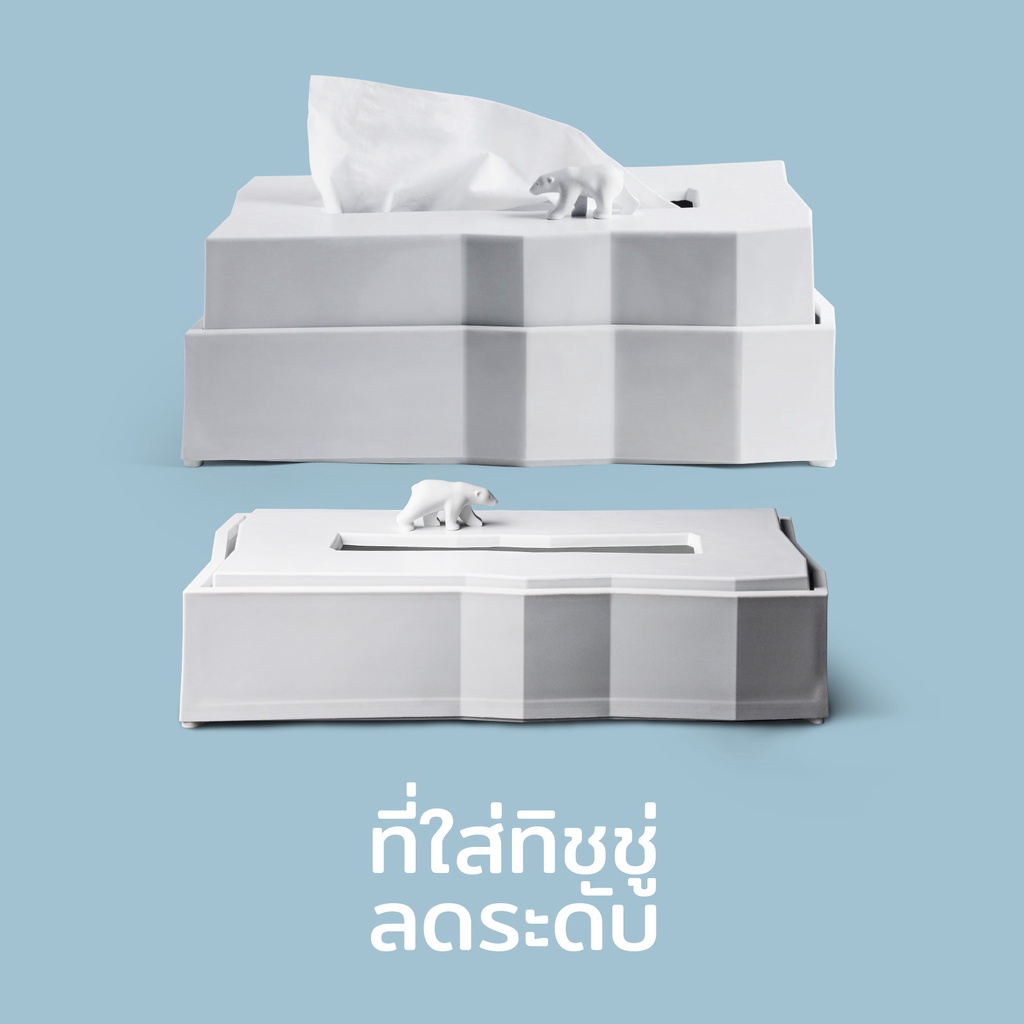Polar Bear Iceberg Facial Tissue Holder กล่องใส่กระดาษทิชชู่ ดีไซน์ หมี ...