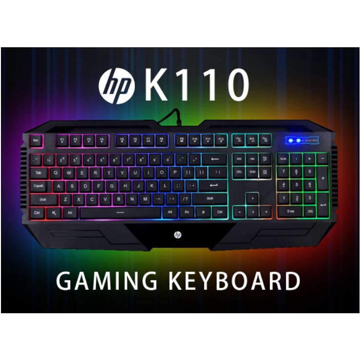 HP K110 Wired Gaming Keyboard (Anti-Ghosting Keys and Backlit) | Shopee ...