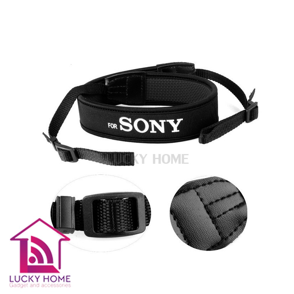 สายคล้องกล้อง สายคล้องคอ CAMERA NECK STRAP FOR SONY BLACK (โลโก้ขาว ...