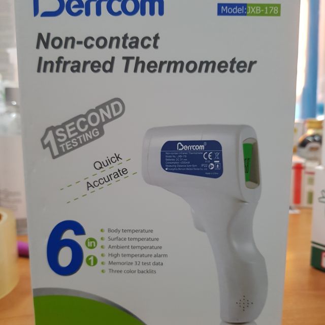 ปรอทอินฟาเรด Thermometer Berrcom ยุโรป | Shopee Thailand