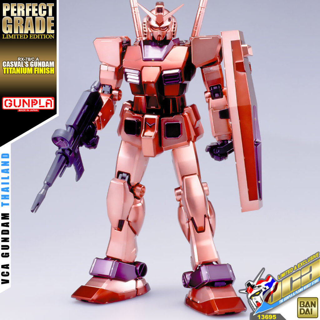 BANDAI GUNPLA PERFECT GRADE PG 1/60 RX-78/C.A CASVAL'S GUNDAM TITANIUM ...