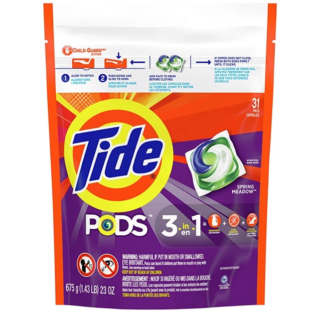 Tide Pods Spring Meadow 39 Count เจลบอลซักผ้าTide PODS (อันดับ 1 ใน USA ...