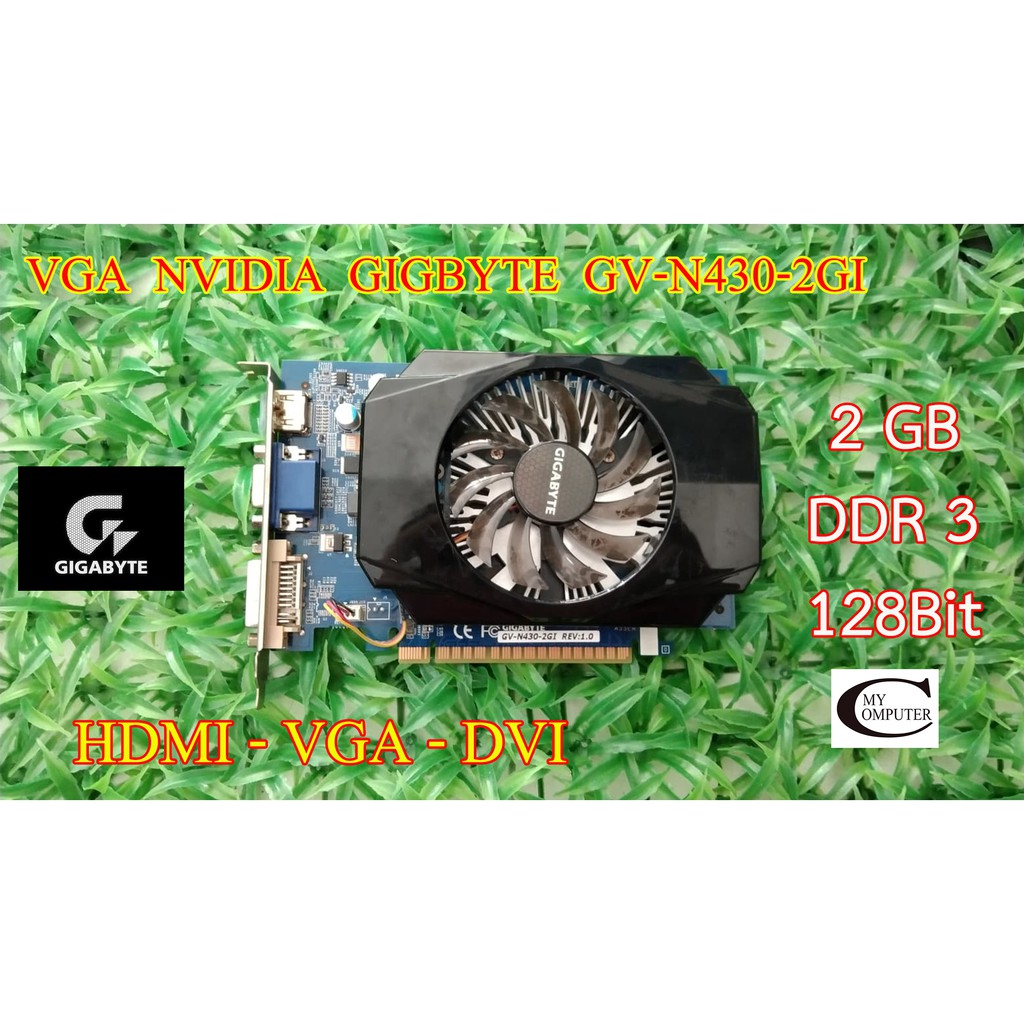 การ์ดจอ VGA Gigabyte GT430 // 2GB // DDR3 // 128Bit Second Hand // สภาพ ...