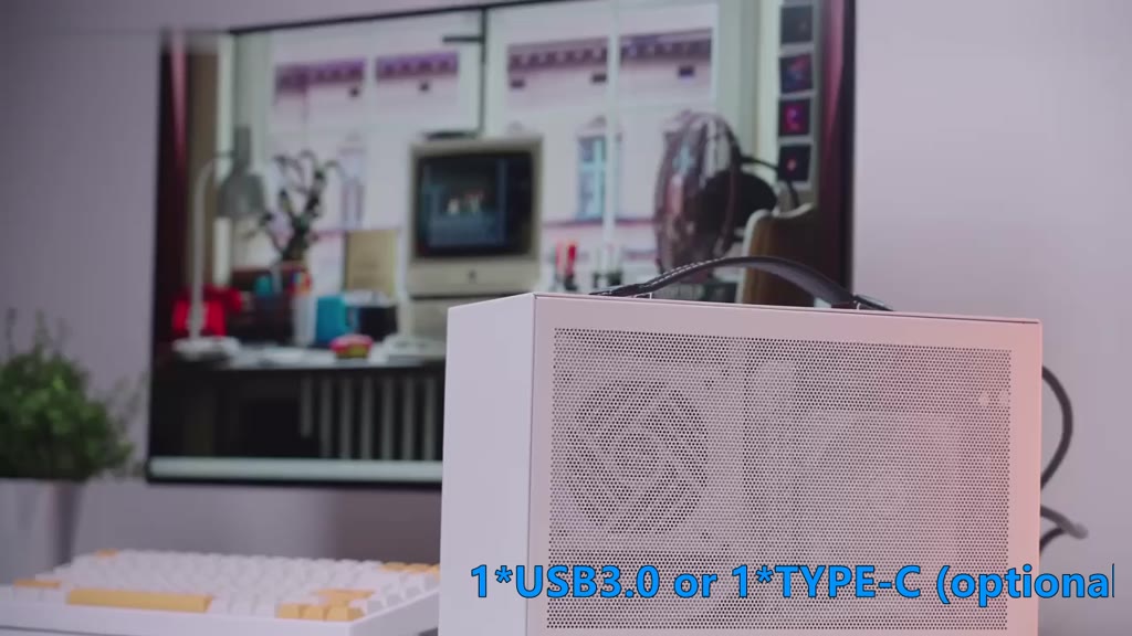 8.1l แบบพกพา S300 MINI-ITX กรณีคอมพิวเตอร์เดสก์ท็อป HTPC ตาข่ายสนับสนุน ...