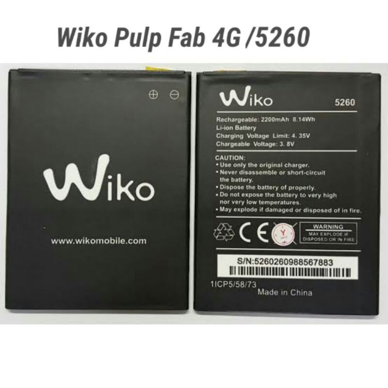 แบต Wiko Pulp fab/5260 สินค้าดีมีคุณภาพ | Shopee Thailand
