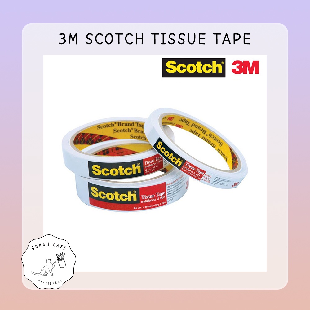 3M Scotch #777 Tissue Tape // 3 เอ็ม รุ่น #777 เทปเยื่อกาว 2 หน้า ติด ...
