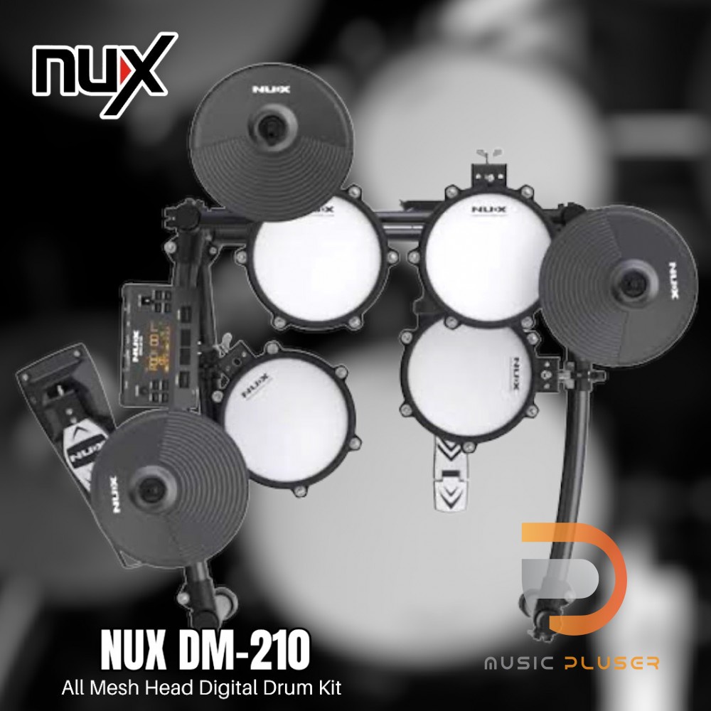 กลองไฟฟ้า NUX DM-210 All Mesh Head Digital Drum Kit กลองไฟฟ้าหนังกลอง ...