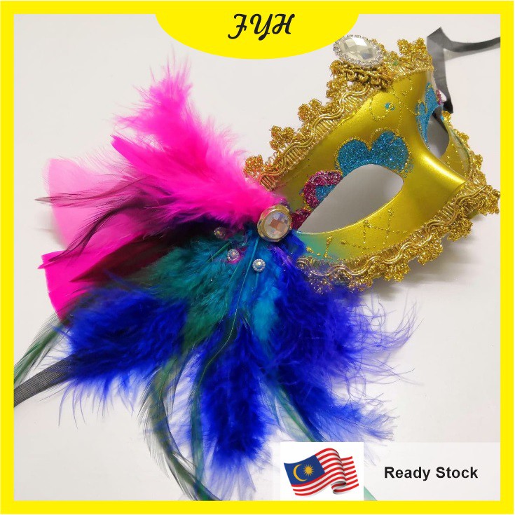 หน้ากากปาร์ตี้ สีทอง Mardi Gras Lady Carnival Mask Masquerade Mask ...