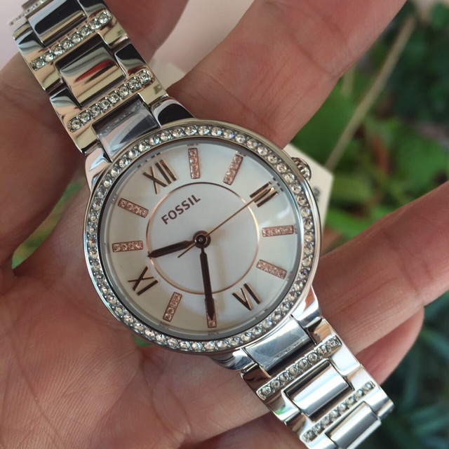 นาฬิกา Fossil Virginia Silver หน้าปัด 28 mm | Shopee Thailand