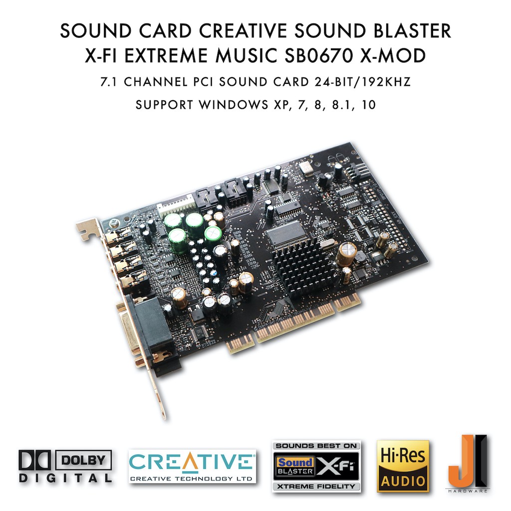 Sound Card Creative Sound Blaster X-Fi XtremeMusic SB0670 7.1 Channel (ใช้กับ slot PCI เท่านั้น ...