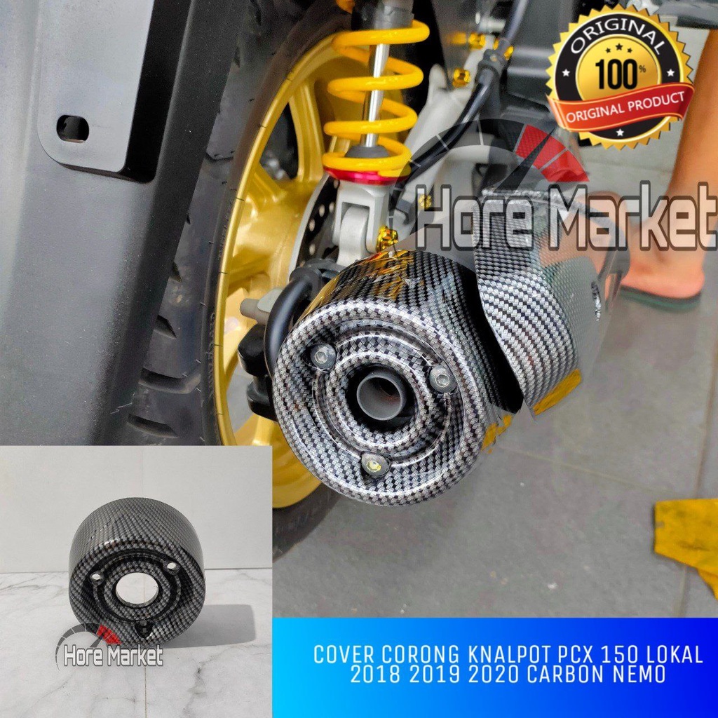 Lokal ท่อไอเสีย PCX 150 2018 2019 2020 คาร์บอนนีโม่ | Shopee Thailand