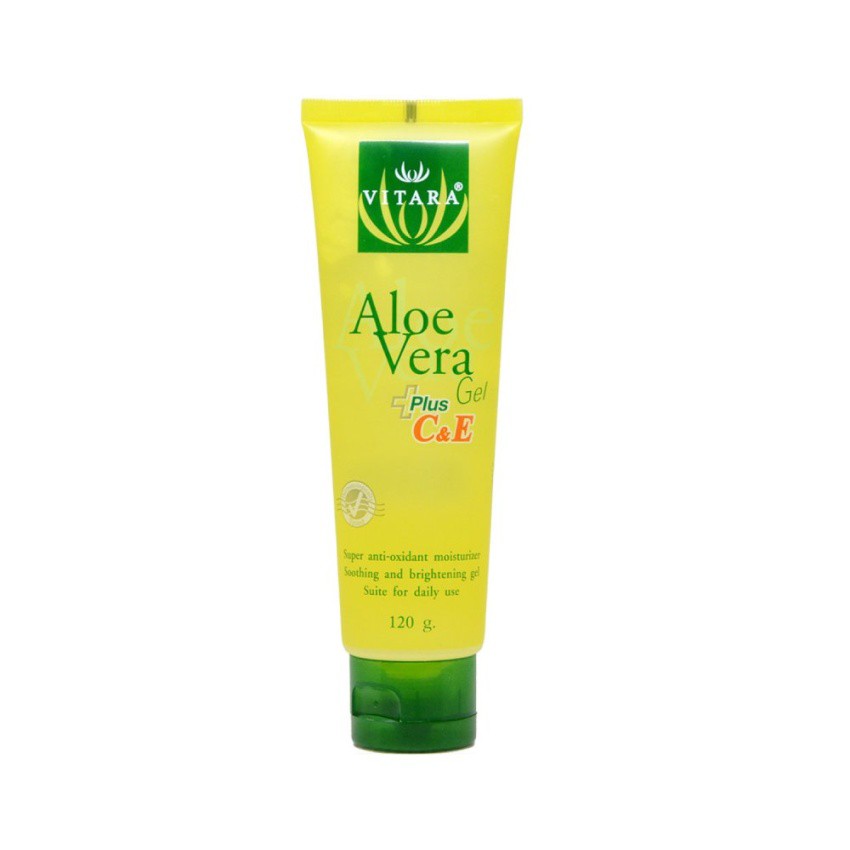Vitara Aloe Vera Gel Plus Cande เจลว่านหางจระเข้ผสมวิตามินซีและอี120 กรัม