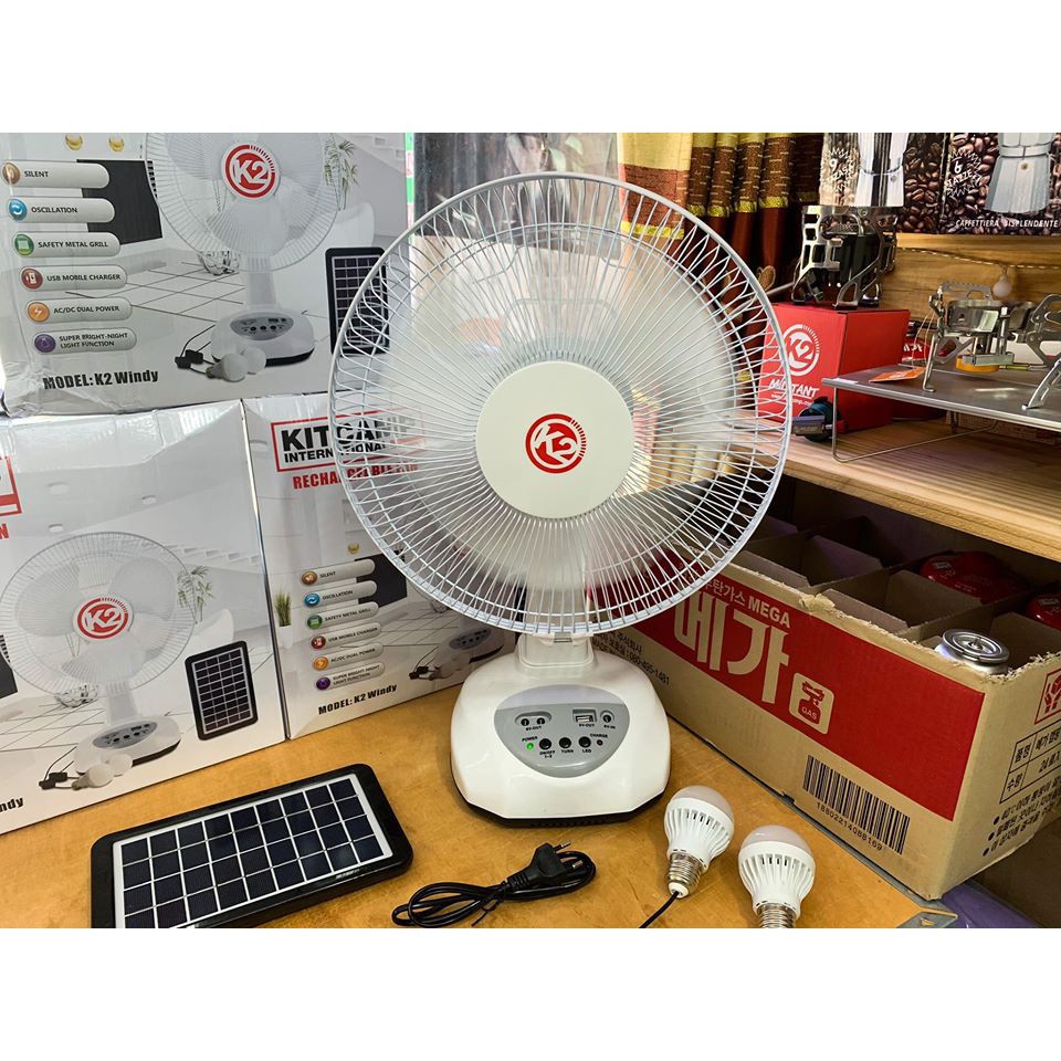 K2 Windy พัดลมแคมป์ปิ้ง มีแบตในตัว | Shopee Thailand