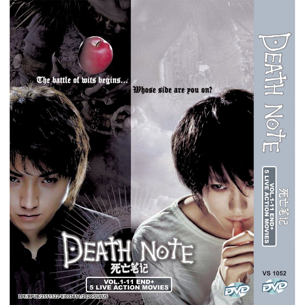 แผ่น DVD ภาพยนตร์ JAPANESE LIVE ACTION DEATH NOTE VOL.1-11 END + 5 | Shopee Thailand
