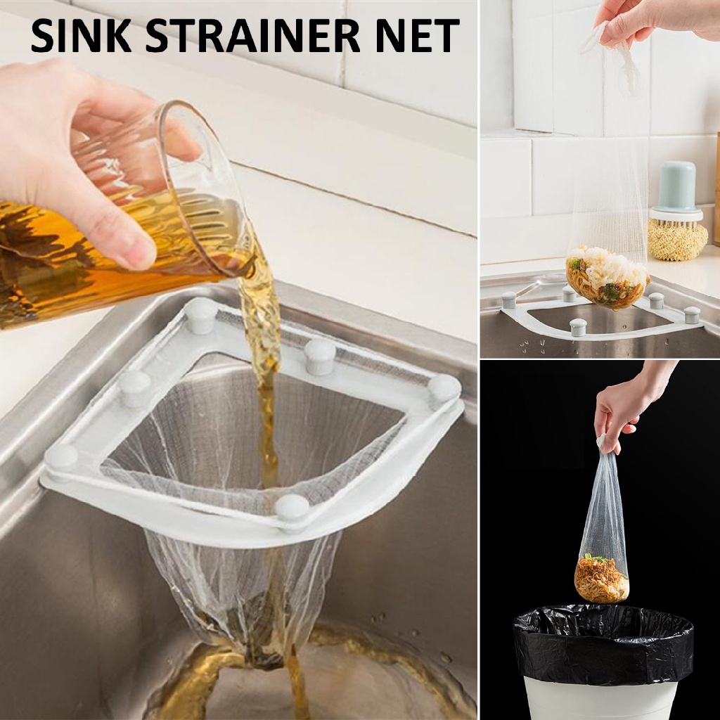 Kitchen Sink Strainer Net Mesh Hanging Bag Sink Corner Strainer ...