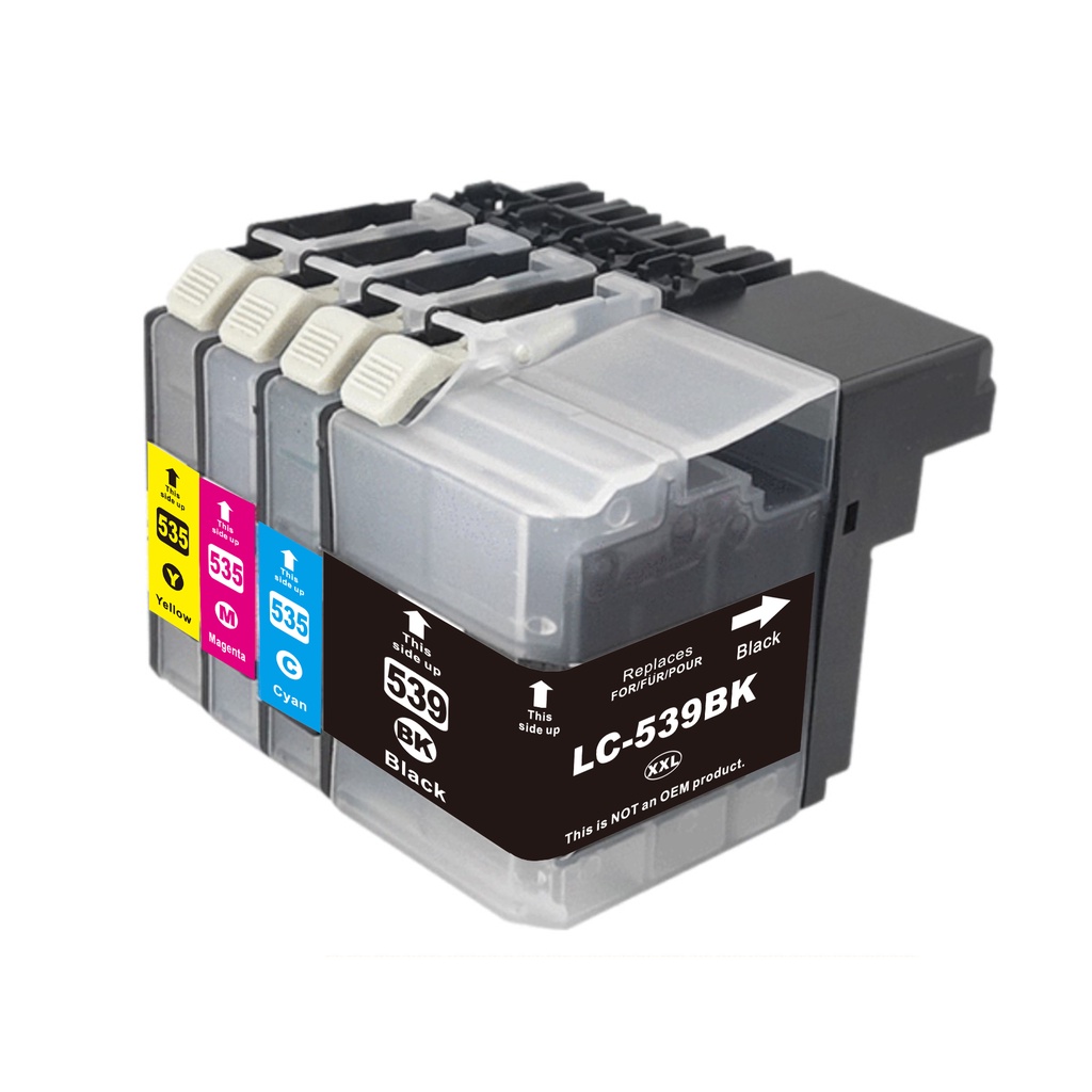 Ink หมึกเทียบเท่า Brother LC-539XL/ LC-535XL ชุด 4 สี For Brother DCP ...