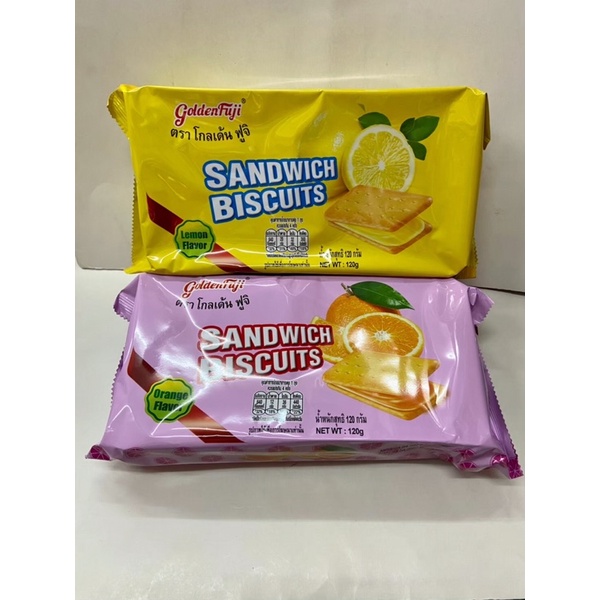 Sandwich Biscuits บิสกิตสอดไส้ Golden Fuji มี 3 แบบ | Shopee Thailand